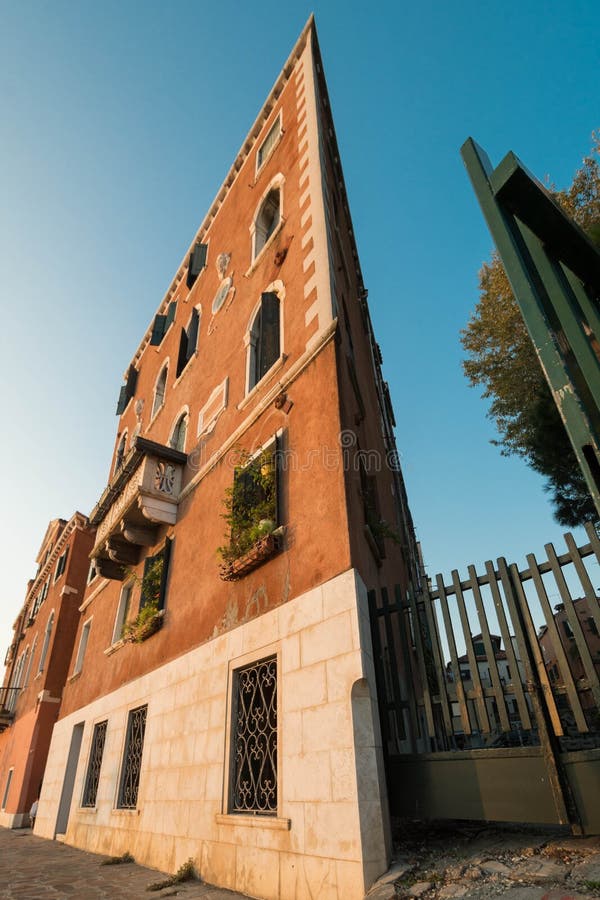10/10/2018 Venice, Italy. the Sharp Corner Building. Stock Image ...