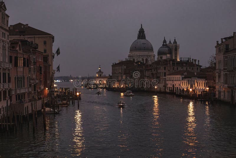 Venice Landscape Dusk Night Stock Image - Image of travel, dusk: 267623747