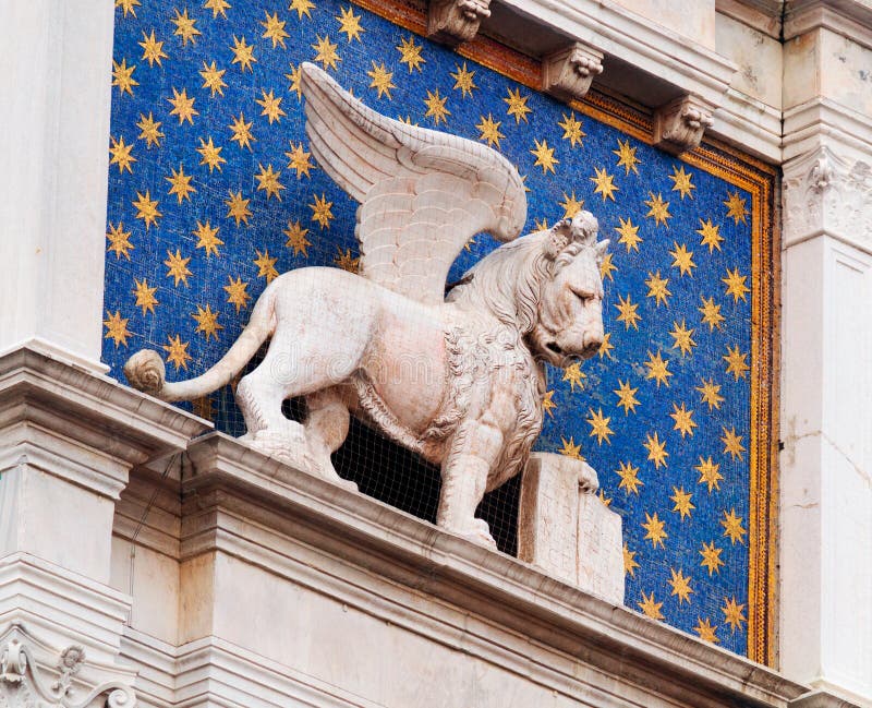 Lion Statue in Piazza Della Signoria Seen from the Back Stock Photo ...