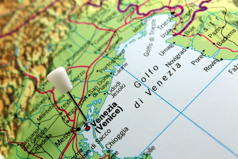 Venice Map stock image. Image of globe, focused, detail - 32849549