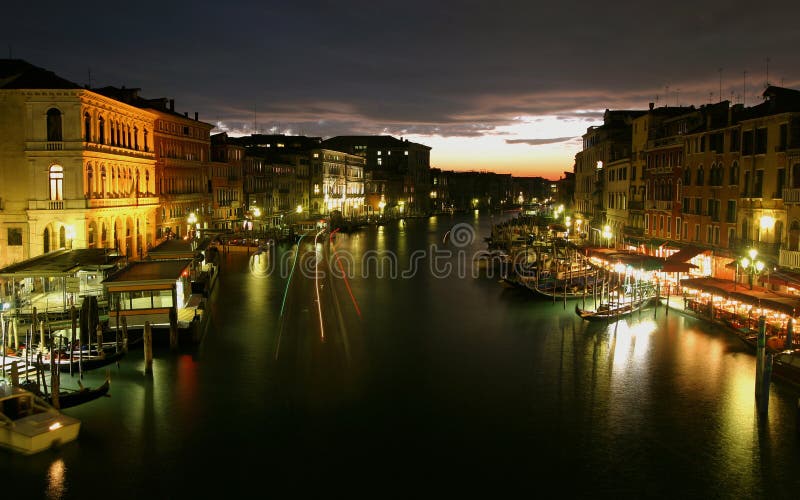 Venice night stock image. Image of travel, vacation, reflection - 682565