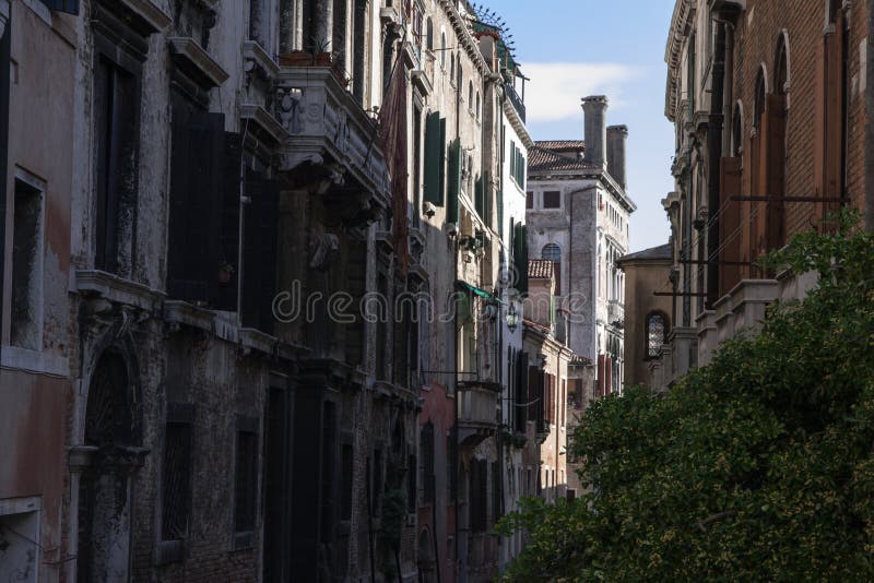 Venice old town in Italy stock image. Image of balcony - 27374983