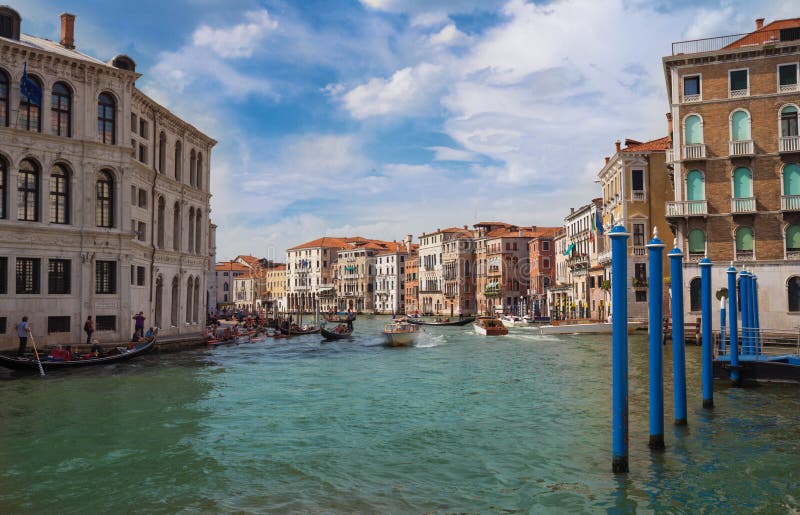 Venice / Panoramic View of the Historical Architecture and River ...