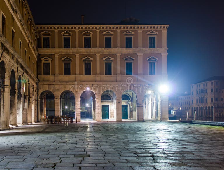Venice, piazza at night stock photo. Image of city, canal - 28444076