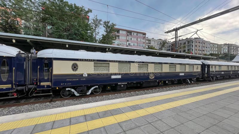 Venice Simplon Orient Express Train Captured on Train Tracks Editorial ...