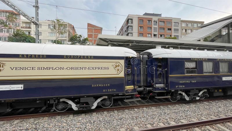 Venice Simplon Orient Express Train Captured on Train Tracks Editorial ...