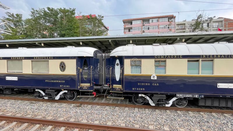 Venice Simplon Orient Express Train Captured on Train Tracks Editorial ...