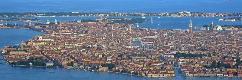 Venice from the Sky Panorama Stock Photo - Image of italian, venezia ...