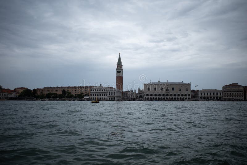 Venice Skyline from the Water Side Stock Photo - Image of complex ...