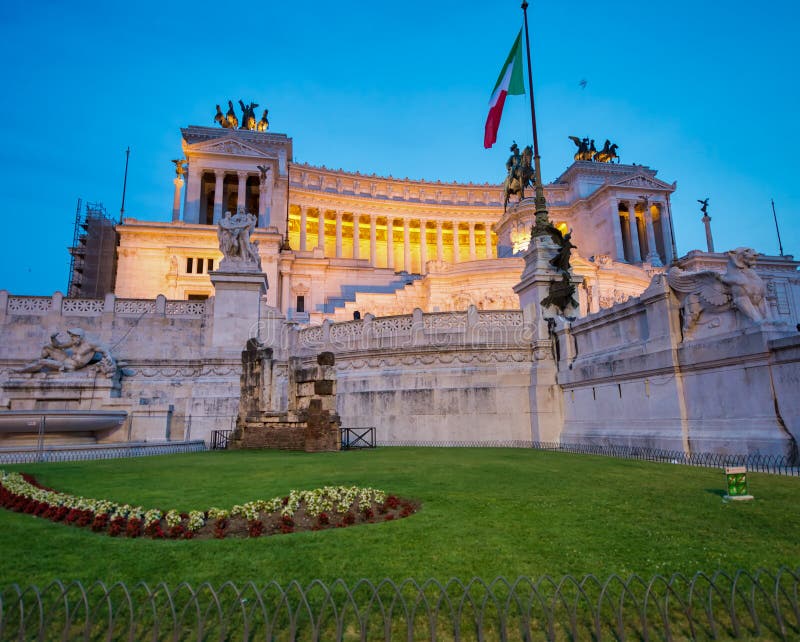 Venice Square at Night in Rome Stock Photo - Image of famous, asia ...