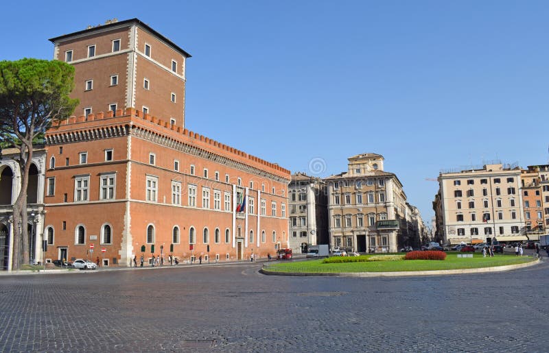 Venice Square in Rome stock image. Image of center, rome - 178473513
