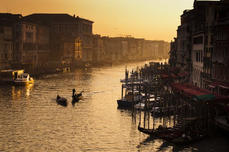 Venice sunset editorial stock image. Image of famous - 23931584