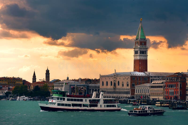 Venice sunset editorial stock image. Image of famous - 24291769