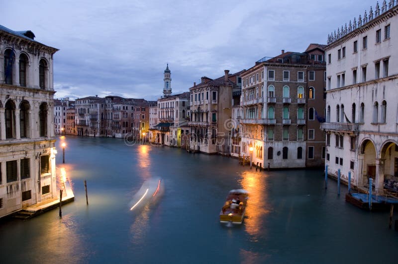 Venice waterway stock image. Image of long, travel, evening - 17280323