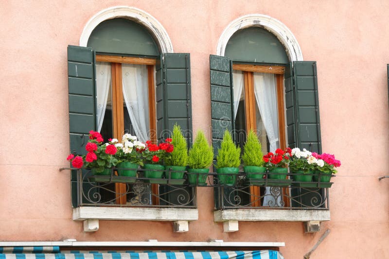 Venice windows, Italy stock image. Image of daylight - 67140815
