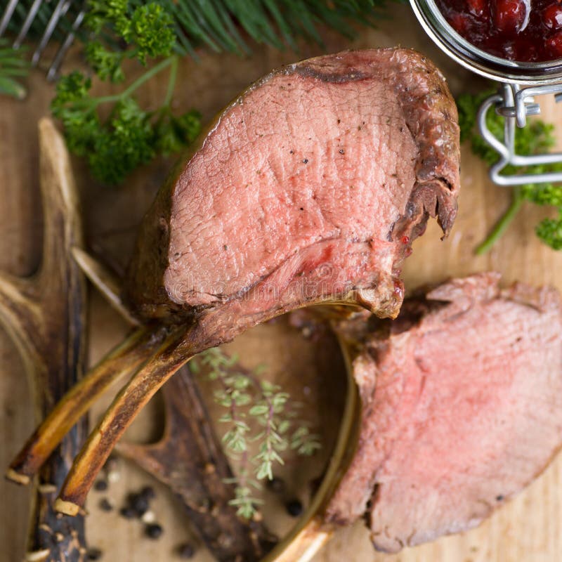 Raw venison rack stock photo. Image of rack, hunter, herbs - 25720944
