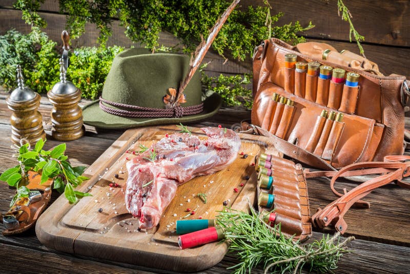 Venison on Table of the Hunter Stock Photo - Image of rack, closeup ...