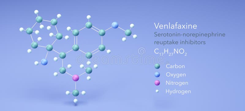 Venlafaxine Molecule, Molecular Structures, Effexor, 3d Model ...