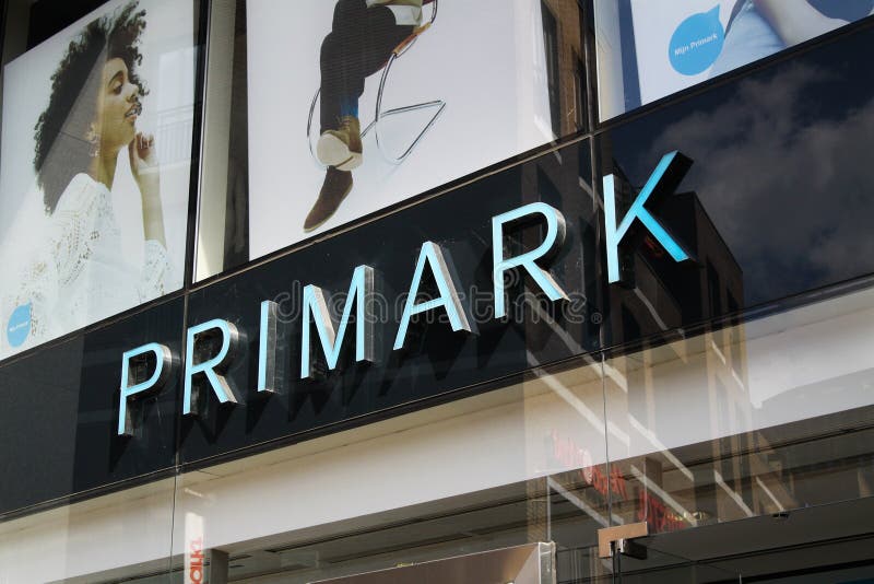 Primark Sign on Shopping Mall Facade. Fashion Consumerism Editorial ...