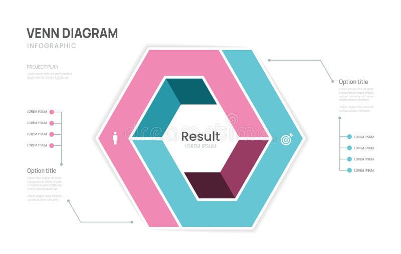 Venn Diagram Business Infographic Circle Chart Template 3 Options ...