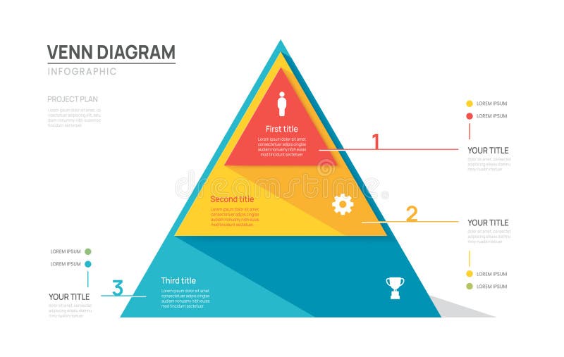 Venn Diagram Business Infographic Triangle Chart Template 2,3 Steps ...