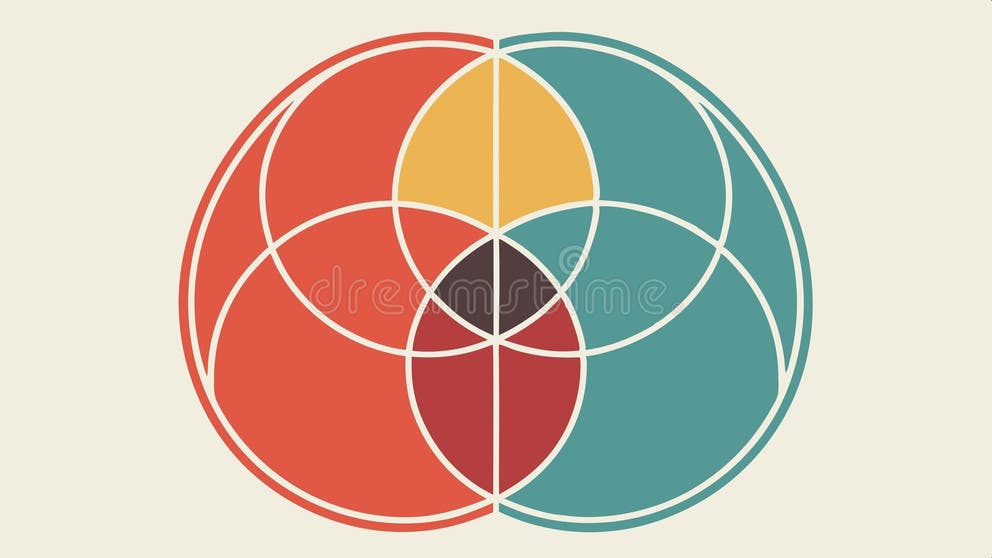 Venn Diagram Design, Overlapping Circle Illustration Vector Design ...