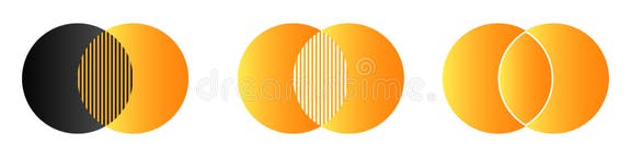 Venn Diagram, Intersection of Two Circles Chart. Two Circle Merge Stock ...