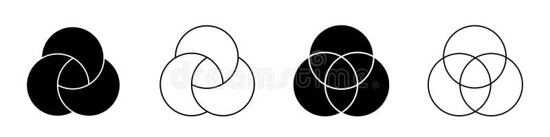 Three Overlapping Circles Stock Illustrations – 525 Three Overlapping ...