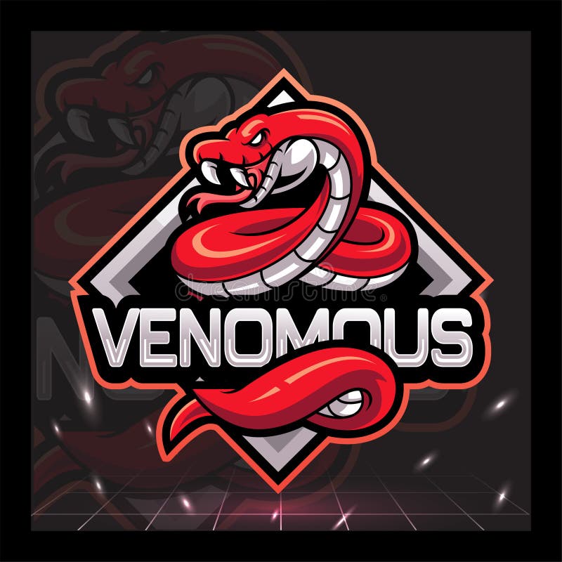 Venomous Snake Mascot Esport Logo Design Stock Vector - Illustration of ...