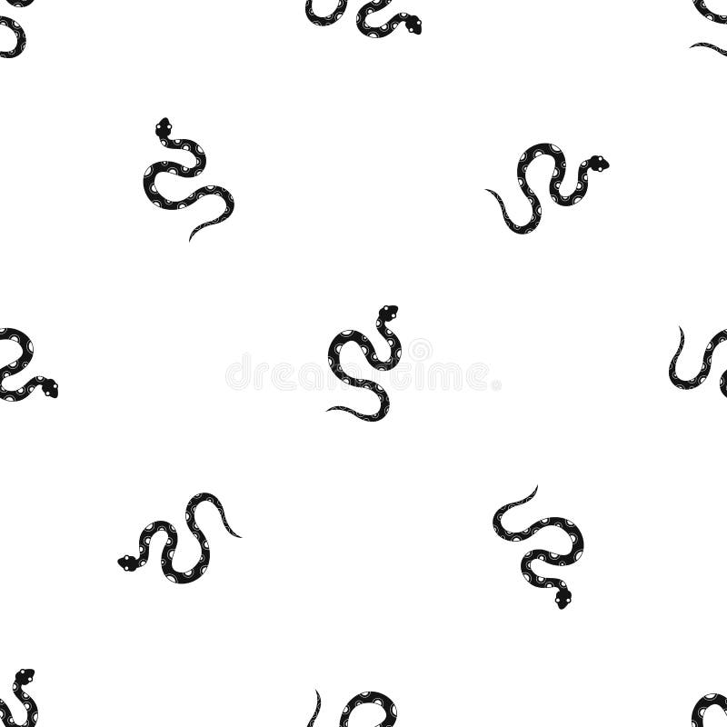 Venomous Snake Pattern Seamless Black Stock Vector - Illustration of ...