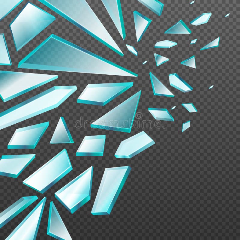 Venster Met De Transparante Gebroken Vectorachtergrond Van Glasscherven ...
