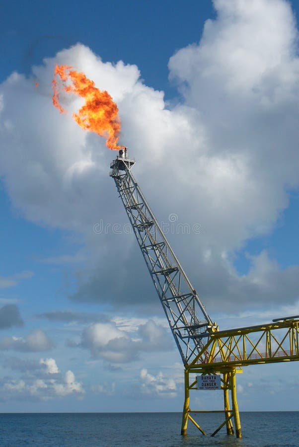 Vent Flare Boom stock image. Image of offshore, danger - 9012971