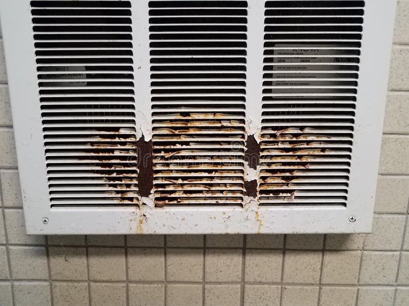 Vent or Heater with Rust or Corrosion Stock Image - Image of heater ...