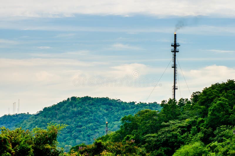 Vent Stack Oil Refinery Industry Country Stock Photos - Free & Royalty ...