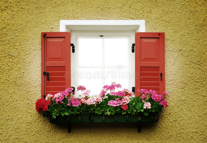 Ventana con las flores imagen de archivo. Imagen de ventana - 22758515