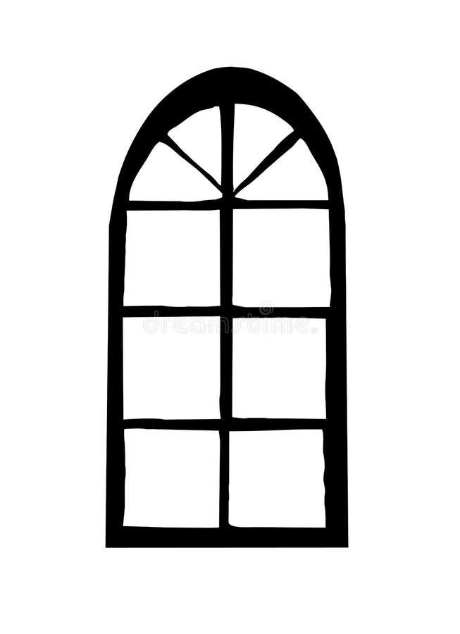Ventana De La Silueta Del Vector Ilustración del Vector - Ilustración ...
