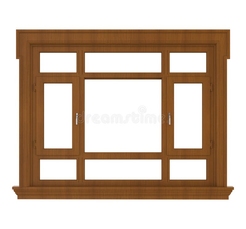 Ventana de madera aislada stock de ilustración. Ilustración de objeto ...