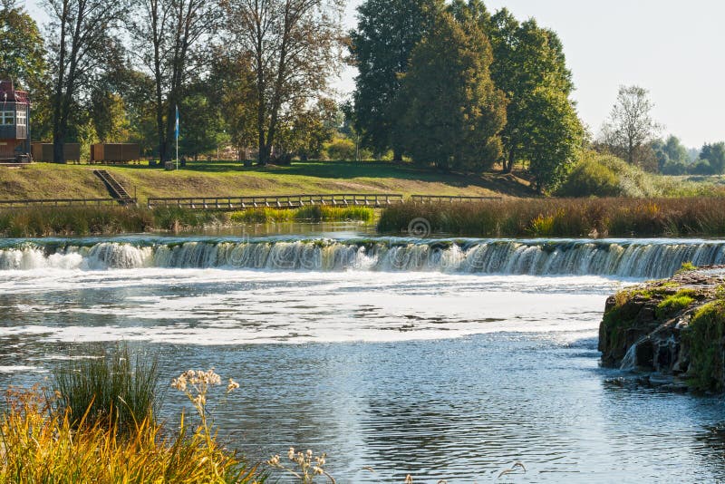 Ventas Rumba waterfall stock image. Image of kuldiga, wide - 4842893