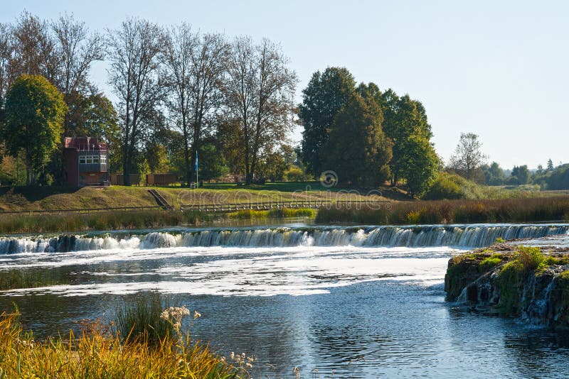 Ventas Rumba waterfall stock image. Image of kuldiga, wide - 4842893