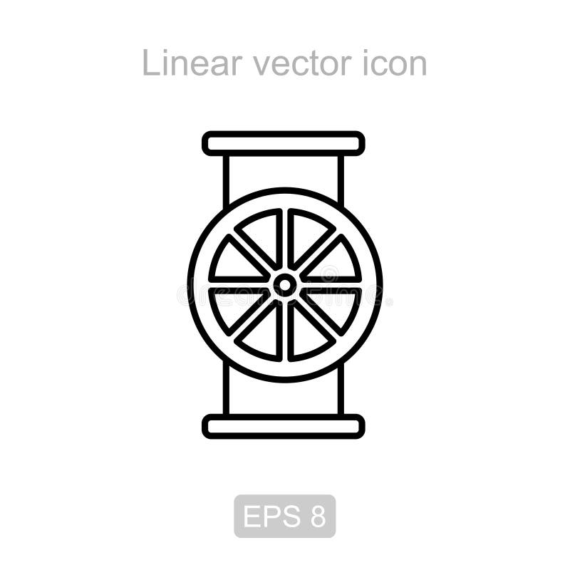 Ventil Lineare Ikone stock abbildung. Illustration von fabrik - 86003891