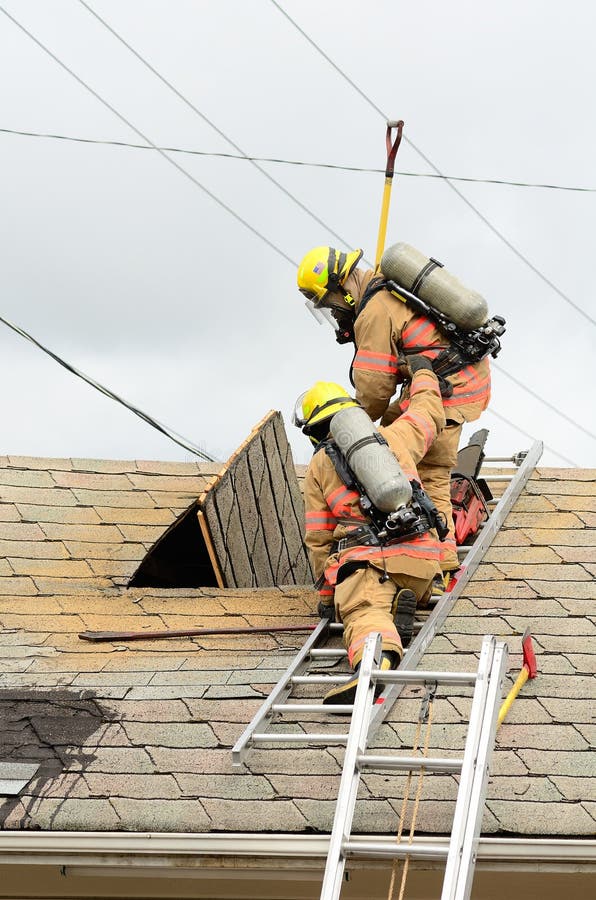 Attic Fire stock image. Image of smoke, ventilation, ladder - 24886397