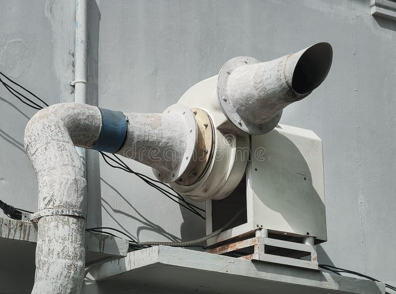 Old Ventilation and Air Conditioning Pipe Stock Image - Image of tube ...