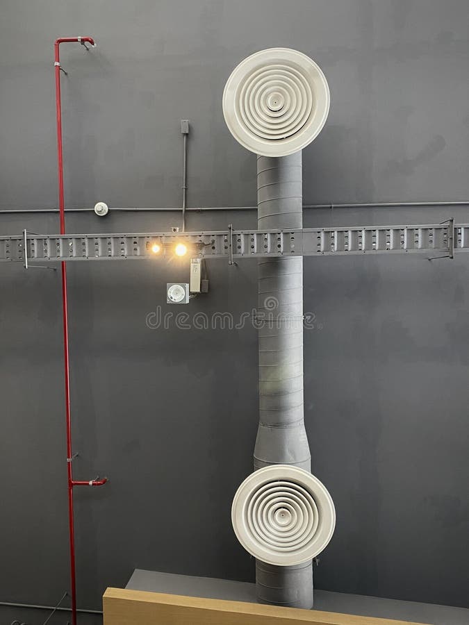 Ventilation and Air Conditioning System on the Ceiling of Industrial ...