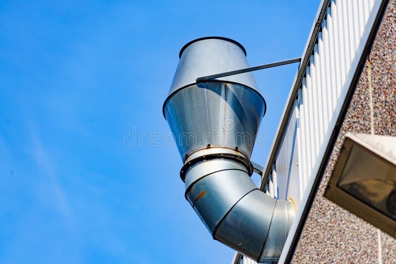 Ventilation Chimney on the Wall Stock Image - Image of equipment ...