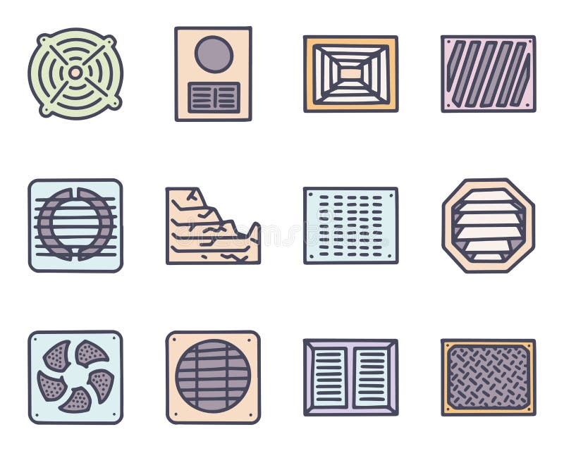 Hvac Icon Set Stock Illustrations – 808 Hvac Icon Set Stock ...