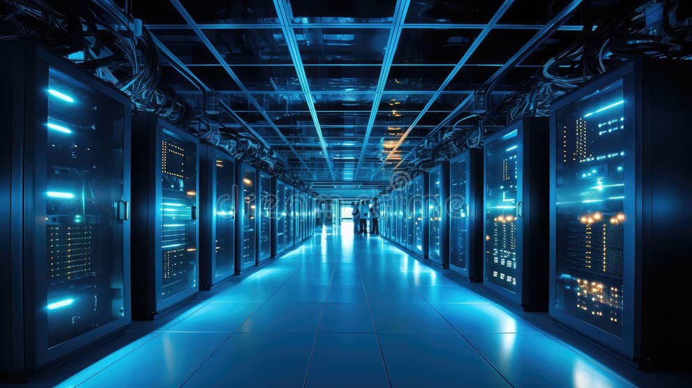 Ventilation Computer Data Center Stock Illustration - Illustration of ...