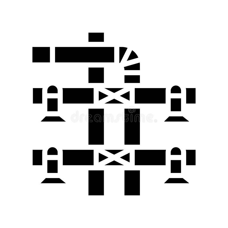 Ventilation Ducts Glyph Icon Vector Illustration Stock Vector ...