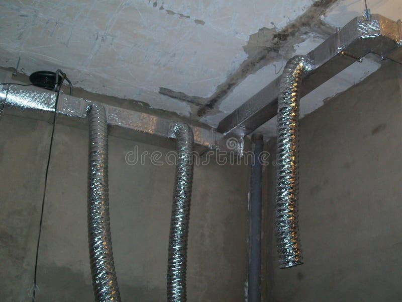 Ventilation Ducts Installed in a Ceiling Space for Improved Airflow in ...