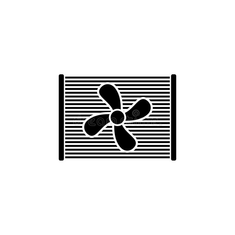 Ventilation. Exhaust Air Ventilator or Fan Flat Vector Icon Stock ...