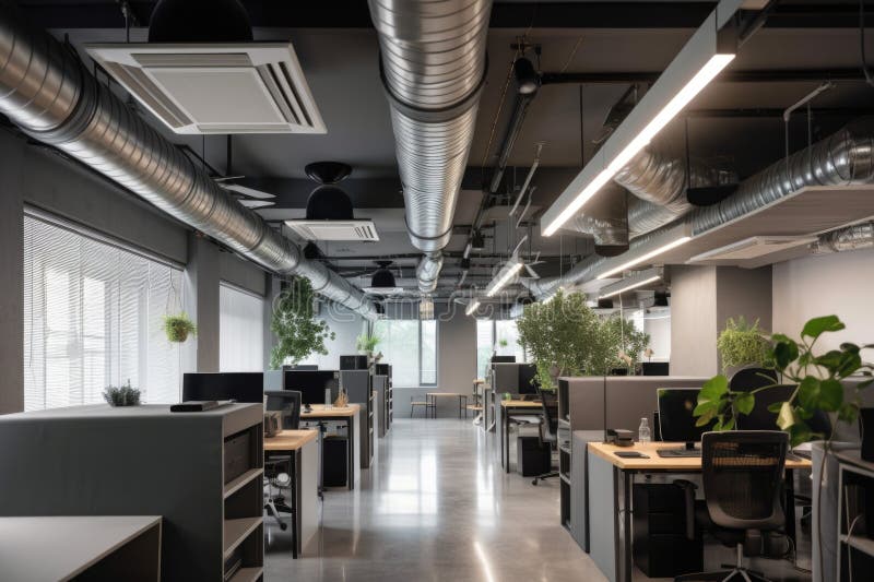 Ventilation and Exhaust System with Ducting, Fans, and Filters in ...